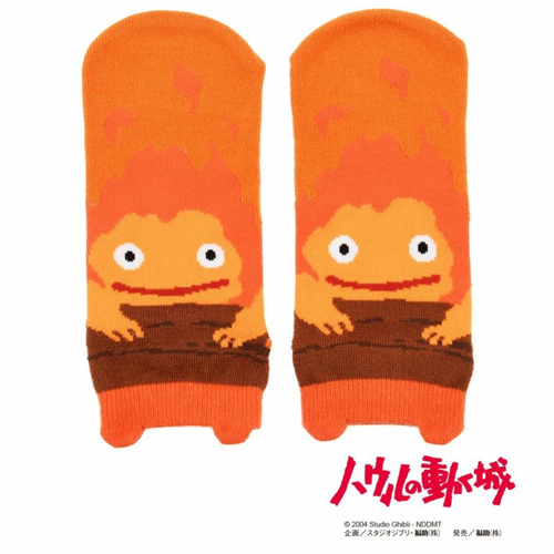 福助 【予約販売】レディース靴下 ハウルの動く城／カルシファー柄 オレンジ（23～25cm） | 卸売・ 問屋・仕入れの専門サイト【NETSEA】