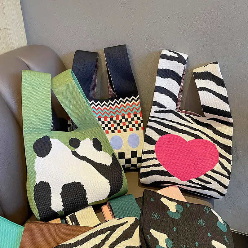 ハンドバッグ 弁当バッグ 弁当袋 韓国ファッション ニットバッグ 25*44CM パンダ 大きいサイズ 合同会社ジェオンシー | 卸売・ 問屋・仕入れの専門サイト【NETSEA】