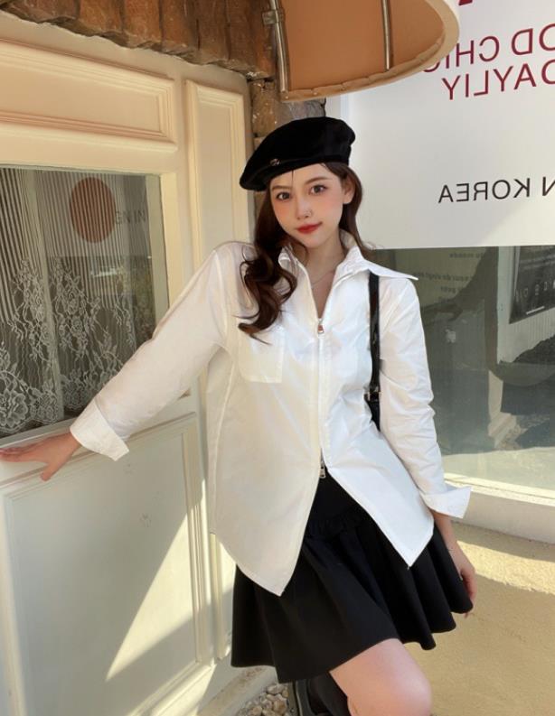 2022春秋新作 トップス 女 レディース 長袖 白シャツ ブラウス インナー L-4XL 朝商事 合同会社 問屋・仕入れ・卸・卸売の専門【仕入れならNETSEA】