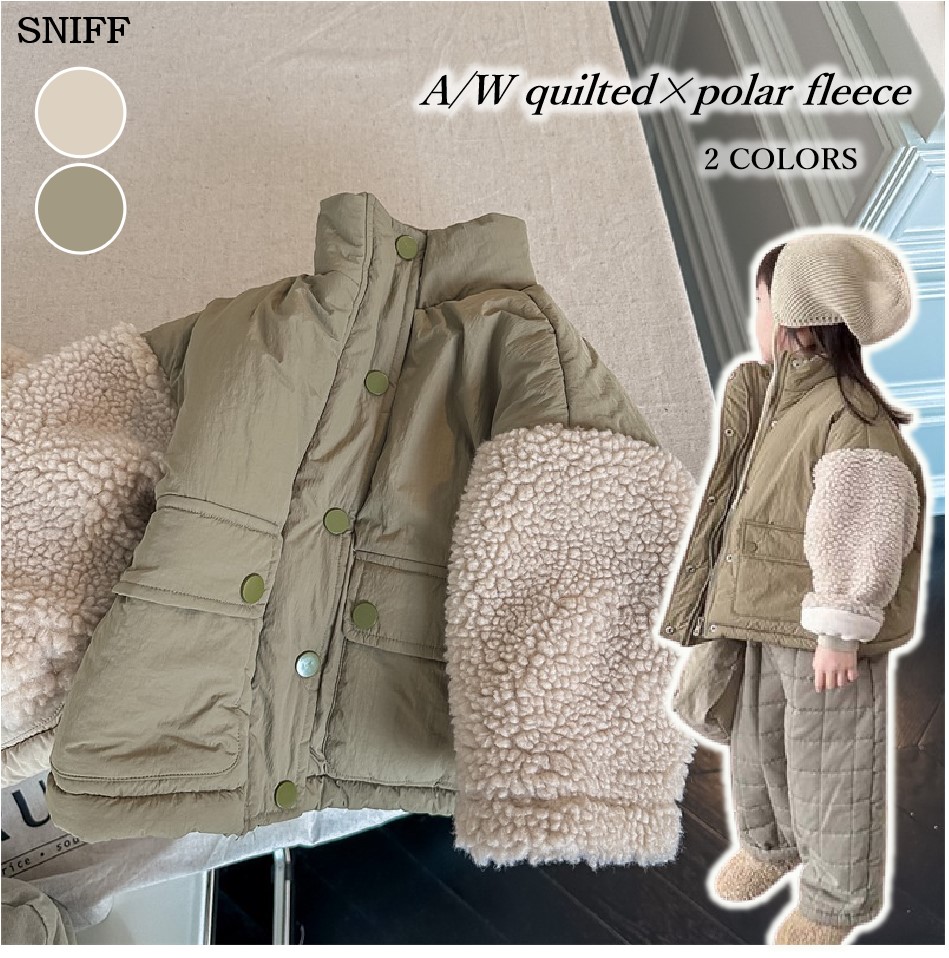 【2023冬新作】異素材MIX 韓国風子供服 ベビー服 キッズ 男女兼用 アウター コート ジャケット SNIFF JAPAN 子供服 問屋・仕入れ・卸・卸売の専門【仕入れならNETSEA】