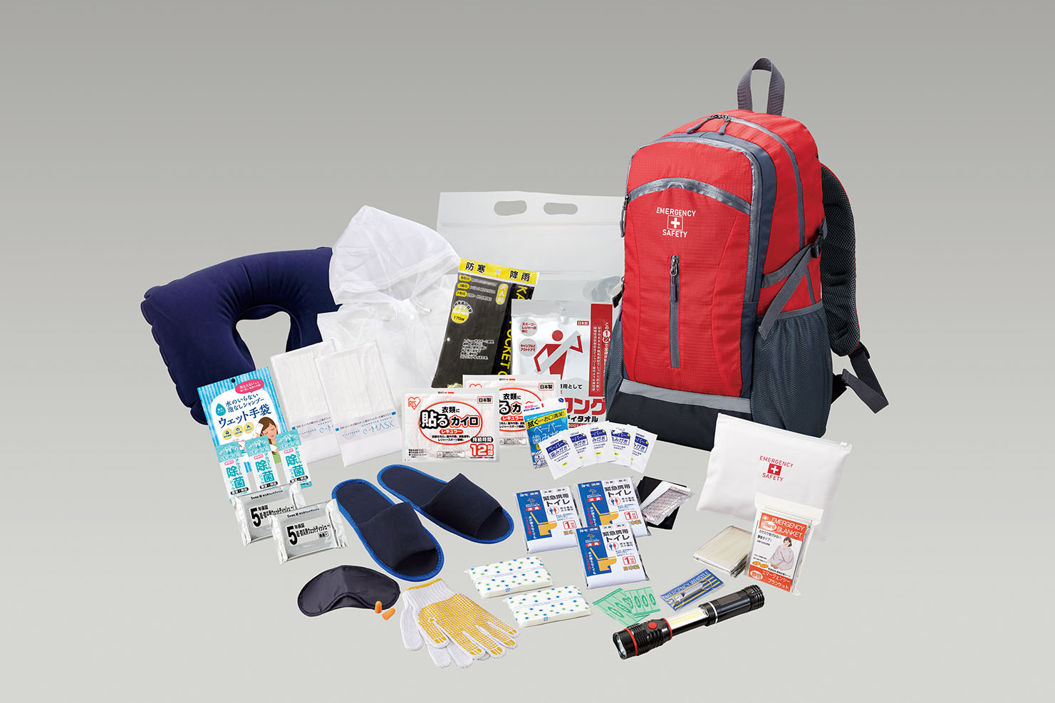 防災リュック避難セット KRH-150 防災グッズ 簡易トイレ 緊急避難セット ボディタオル 株式会社 ゼニス 問屋・仕入れ・卸・卸売の専門【仕入れならNETSEA】