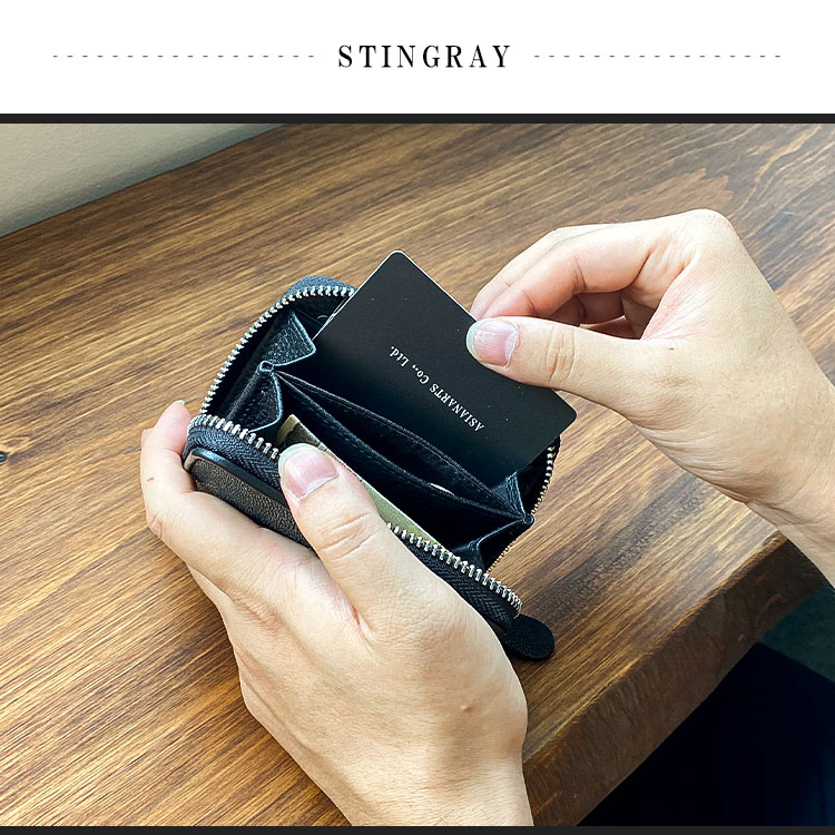 DAYSART 本物エイ革 ミニウォレット スティングレー カード DAYSART 本物エイ革 ミニウォレット スティングレー カード