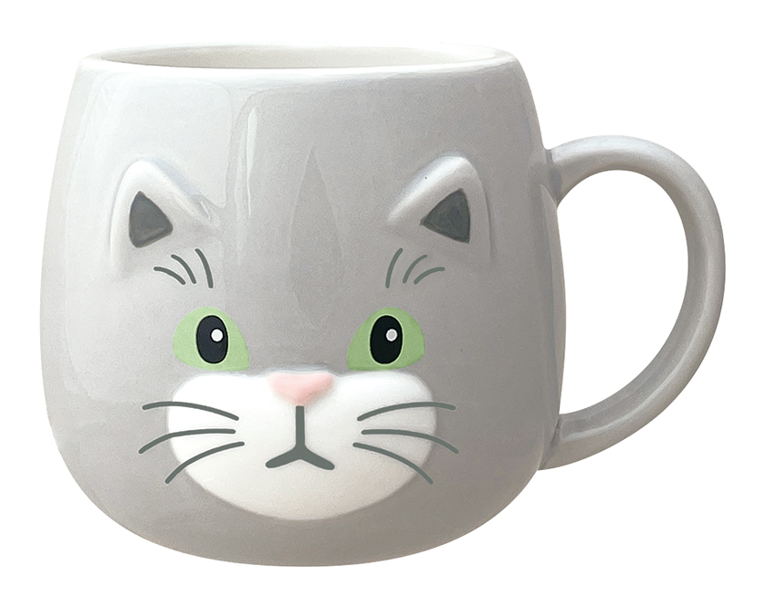 BBJ-90585 ねこのかおマグ GY 雑貨のFULTAC（フルタック） | 卸売・ 問屋・仕入れの専門サイト【NETSEA】