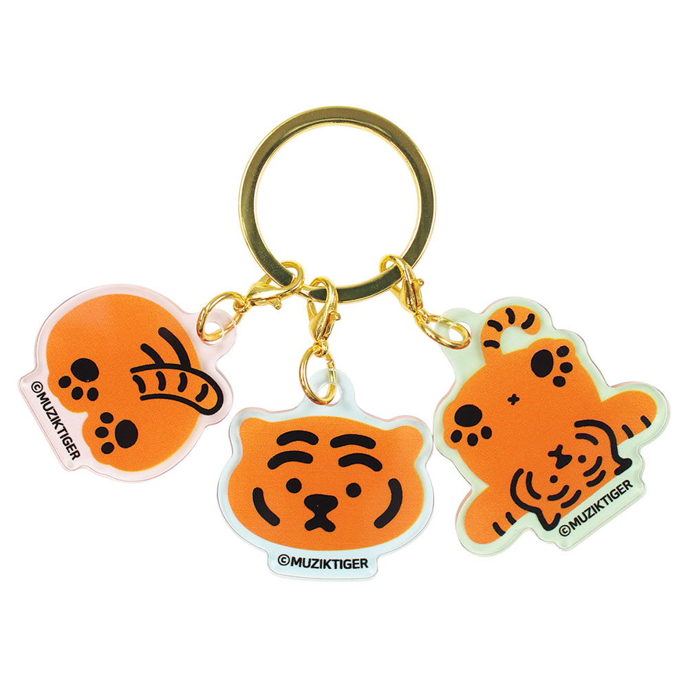 ☆ムジークタイガー 3チャームキーホルダー トフィー MT-5546080TO | 卸売・ 問屋・仕入れの専門サイト【NETSEA】