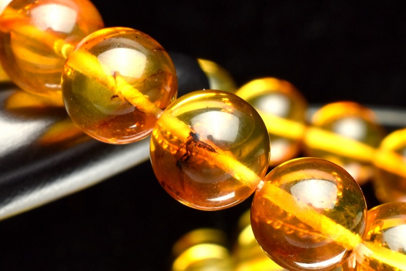 【1点物】全粒内包☆限定入荷！ 虫入り琥珀アンバー 9.5mm ブレスレット _K5566 株式会社 SEKIKON 問屋・仕入れ・卸・卸売の専門【仕入れならNETSEA】