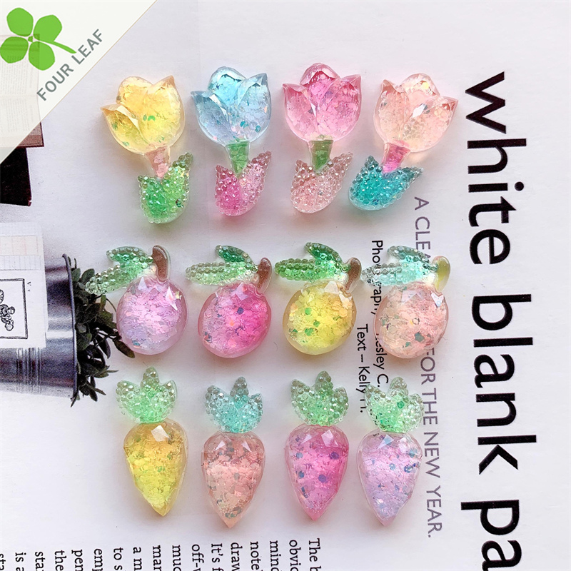 チューリップ グラデーション デコパーツ 髪飾り DIY素材 ハンドメイド 貼り付けパーツ 株式会社 Four Leaf 問屋・仕入れ・卸・卸売の専門【仕入れならNETSEA】