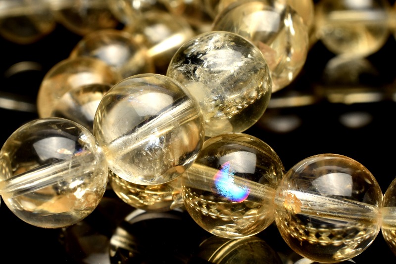 虹入り！ シャンパンシトリン 8.5mm ブレスレット 1個売り _BG5066-85 株式会社 SEKIKON 問屋・仕入れ・卸・卸売の専門【仕入れならNETSEA】