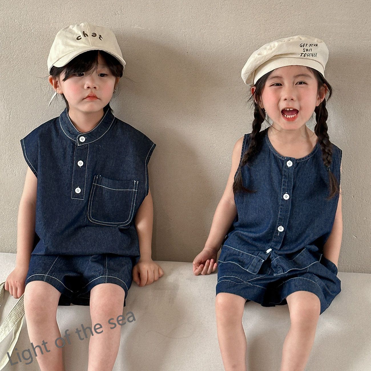 2024新作 韓国子供服 親子服 男女兼用 袖なしトップス+ショートズボン 2点セット 80-150cm 個人事業主 Light of the sea 問屋・仕入れ・卸・卸売の専門【仕入れなら ...