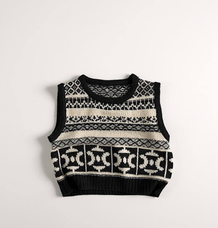 2024 秋冬新作 韓 セーター ベスト ins風 しま模様 ファッション 男女兼用 トップス 子供服 80~130cm 安泰 合同会社 問屋・仕入れ・卸・卸売の専門【仕入れならNETSEA】