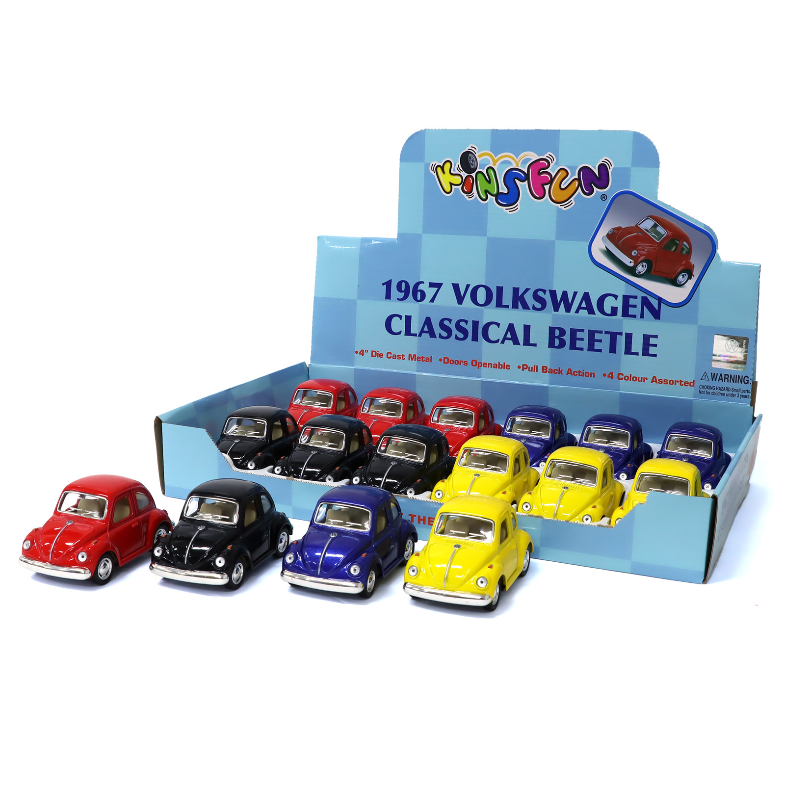 ＜ミニカー＞KiNSFUN ミニカー 4”クラシックビートル 4色アソート No.201-655 | 卸売・ 問屋・仕入れの専門サイト【NETSEA】