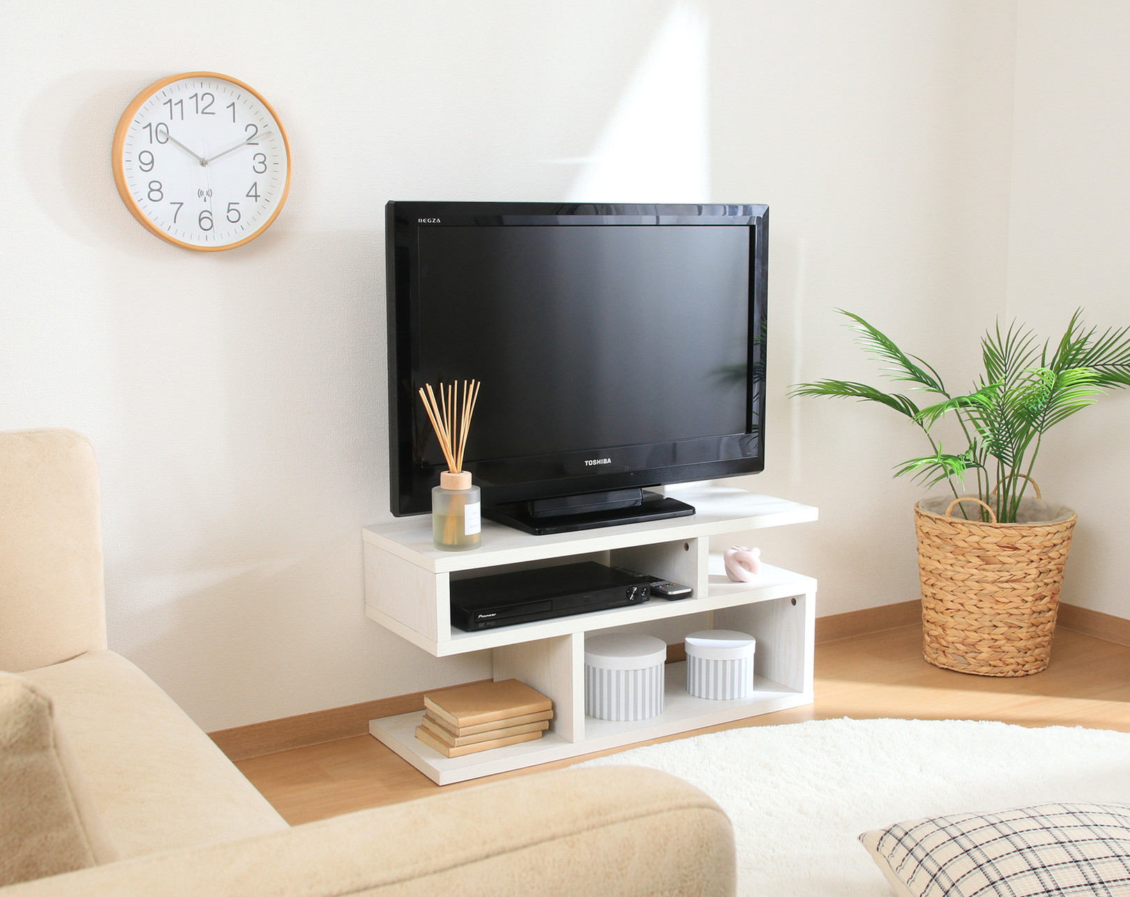 S字型TV台 80幅 オークWH | 卸売・ 問屋・仕入れの専門サイト【NETSEA】