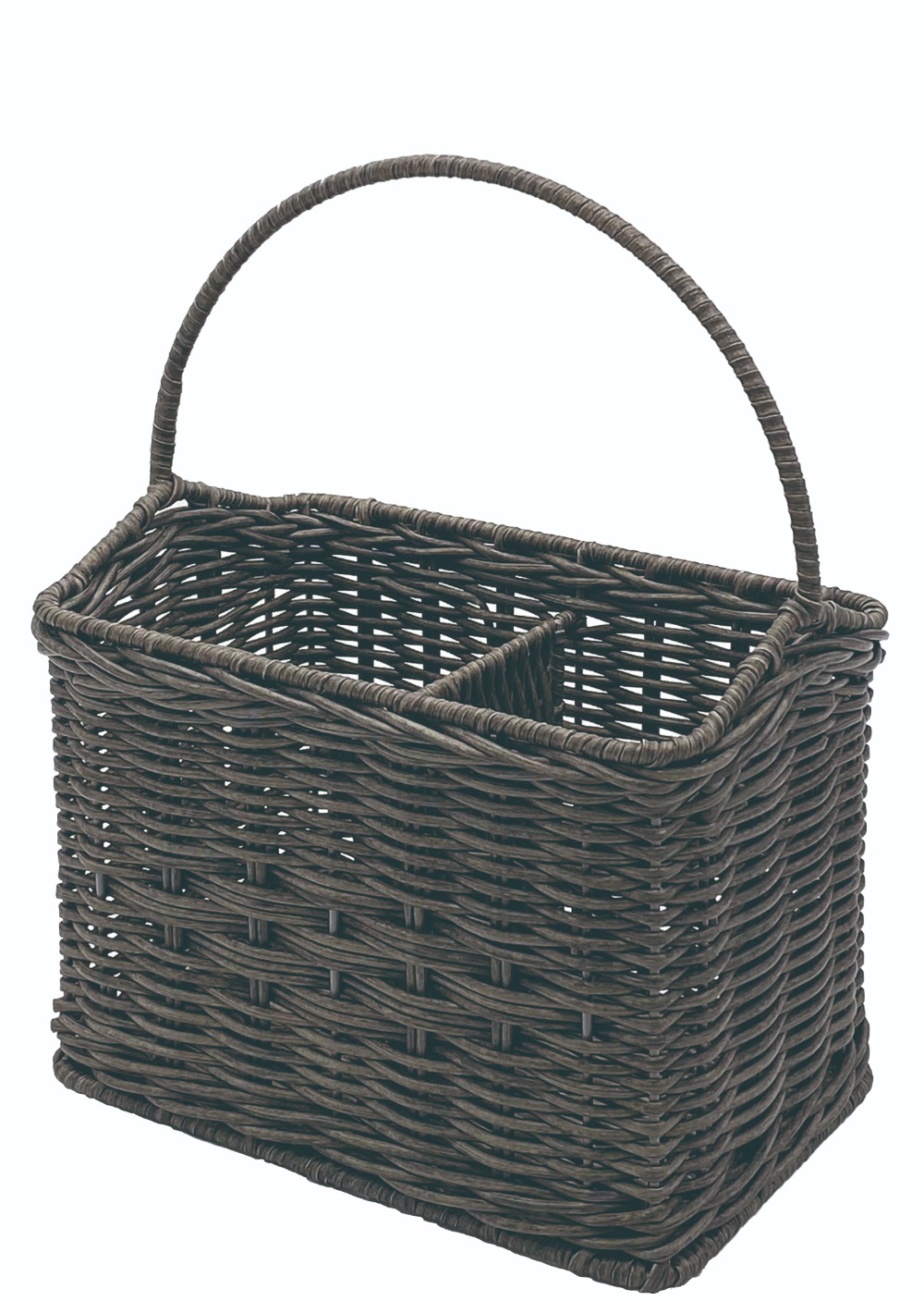 74234 ジョルジア PE柳ガーデンバスケット ワンハンドル角形仕切り DGY 雑貨のFULTAC（フルタック） | 卸売・ 問屋・仕入れの専門サイト【NETSEA】