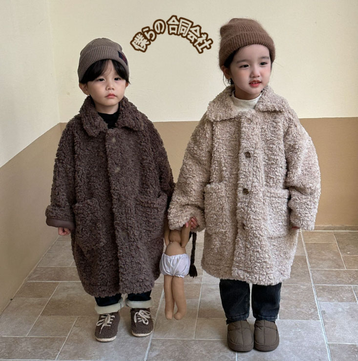 2024年秋冬新作 子供服 キッズ服 コート おしゃれ ふわふわ トップス 80cm-150cm 2色展開 | 卸売・ 問屋・仕入れの専門サイト【NETSEA】