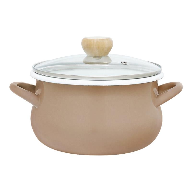 ストクック IH対応ホーロークッキングポット20cm ブラウン RB-3246 HAMANO | 卸売・ 問屋・仕入れの専門サイト【NETSEA】