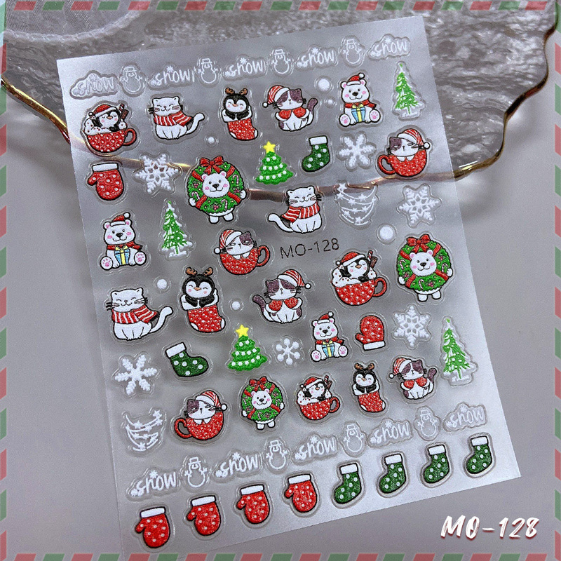 クリスマスネイル3Dステッカー サンタ＆雪だるま MO-128 | 卸売・ 問屋・仕入れの専門サイト【NETSEA】