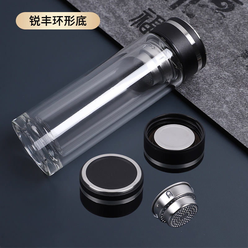 二重グラスカスタムロゴ高ホウ素シリコン380-400ml鋭豊環状底 | 卸売・ 問屋・仕入れの専門サイト【NETSEA】