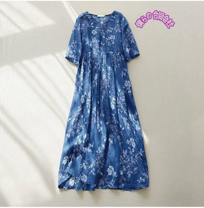 2025年夏新作作 レディース服 ワンピース ロングワンピース Vネック ゆったり M#-2XL# | 卸売・ 問屋・仕入れの専門サイト【NETSEA】