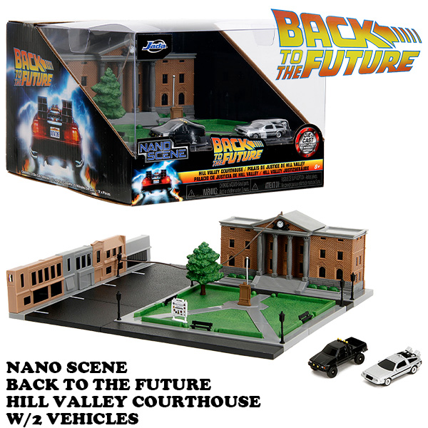 NANO SCENE BTTF HILL VALLEY COURTHOUSE w/2 VEHICLES 【バックトゥザフューチャー ミニカー】 | 卸売・ 問屋・仕入れの専門サイト【NETSEA】