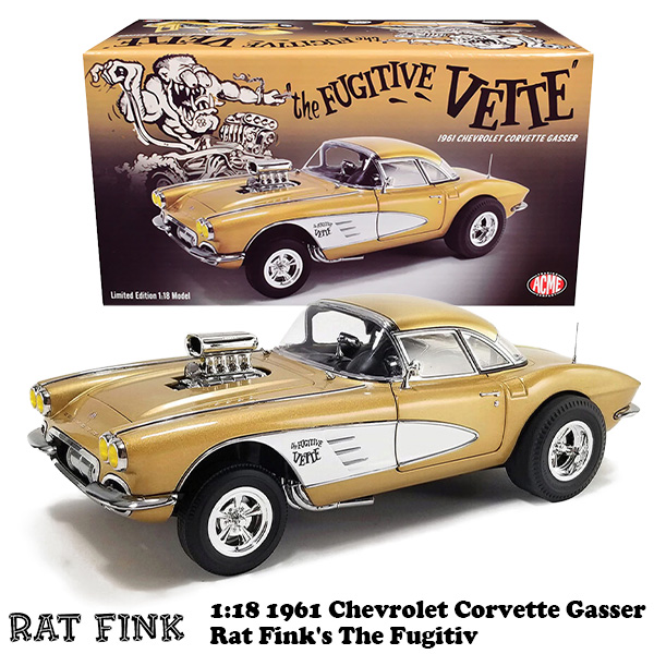 ACME 1:18 RAT FINK's The Fugitive 1961 Chevrolet Corvette Gasser ミニカー【ラットフィンク】 | 卸売・ 問屋・仕入れの専門 ...
