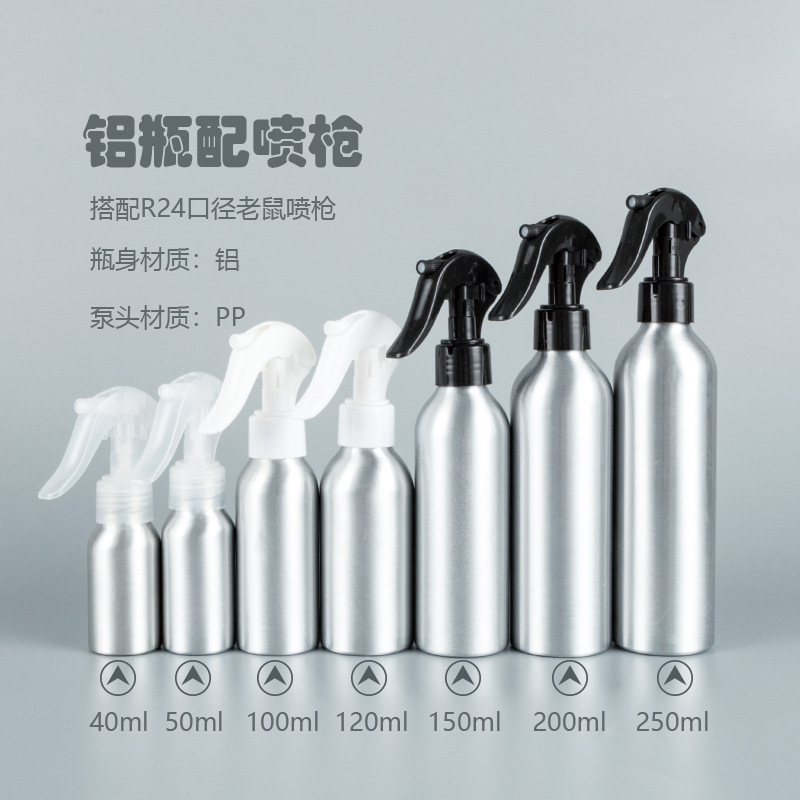 40ml-250ml アルミボトル マウススプレー ガン 純露 防晒スプレー アルミ缶 分注ボトル メタル | 卸売・ 問屋・仕入れの専門サイト【NETSEA】