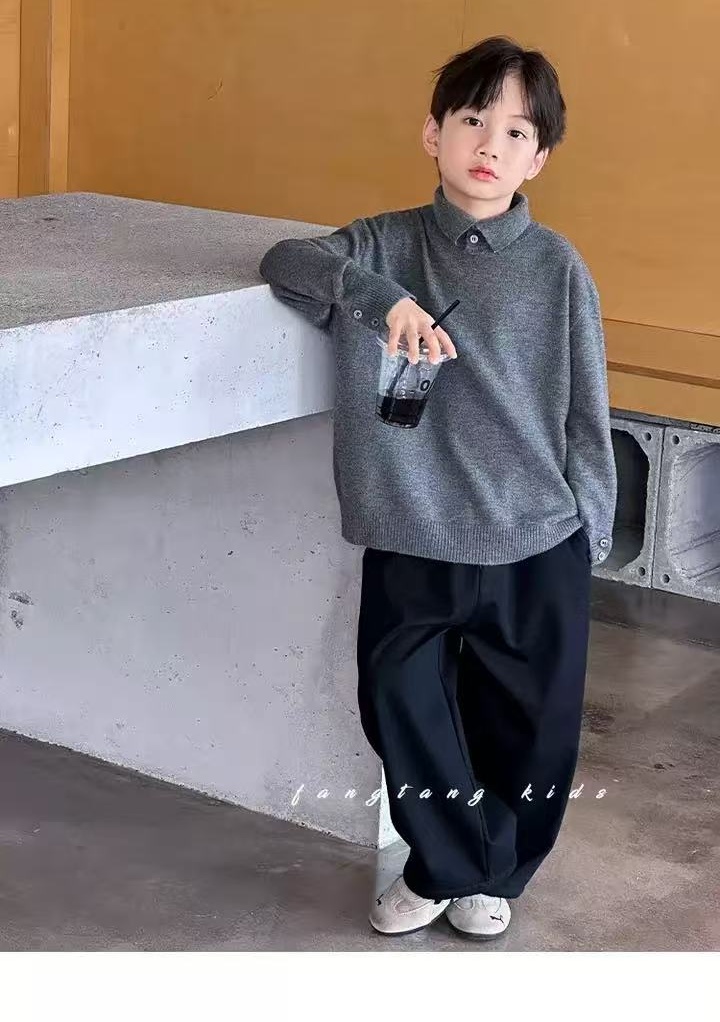 2025秋冬新作 子供服 キッズ 男の子 ニットセーター プルオーバー 4色 100cm～160cm DC | 卸売・ 問屋・仕入れの専門サイト【NETSEA】