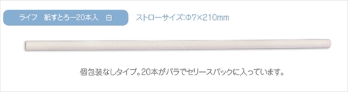 【販売終了】紙すとろー 20本入（白） | 卸売・ 問屋・仕入れの専門サイト【NETSEA】