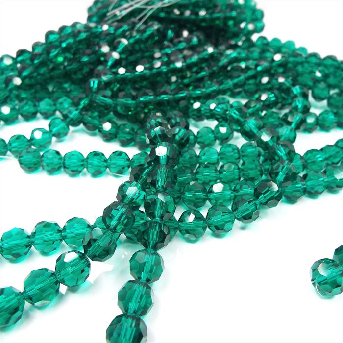 約50cm クリスタルガラスビーズ 約6mm ラウンドカット 連売り ライトシーグリーン 株式会社 SION 問屋・仕入れ・卸・卸売の専門【仕入れならNETSEA】