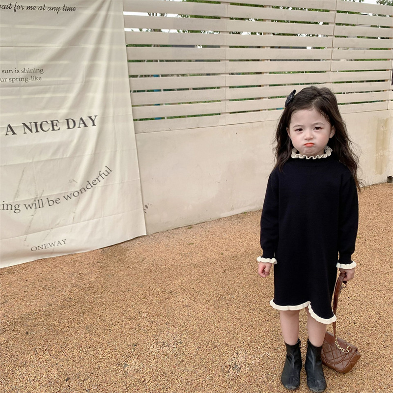 2022年秋冬新作★子供服★長袖フリル スウィート ワンピース 韓国風 女の子★80cm-130cm Lateru_Baby 問屋・仕入れ・卸・卸売の専門【仕入れならNETSEA】