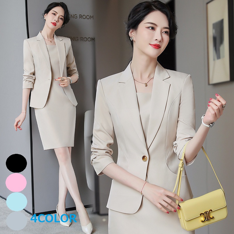 全5色★S～5L★上質感 OL 通勤 オフェス パーティー 司会 ビジネス 販売員 制服 スーツセット 嘉六国際 株式会社 問屋・仕入れ・卸・卸売の専門【仕入れならNETSEA】