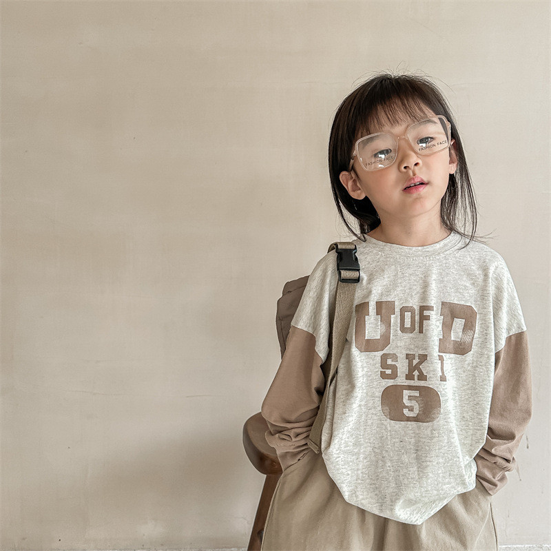 2023年ins春新作★子供服★男女兼用 配色 シャツ スウエット 韓国風★80cm-130cm Lateru_Baby 問屋・仕入れ・卸・卸売の専門【仕入れならNETSEA】