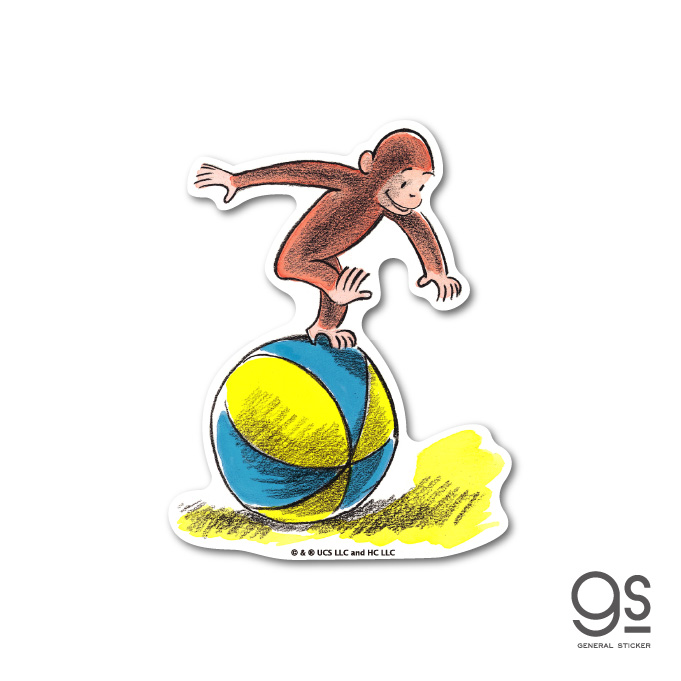 おさるのジョージ ダイカットステッカー 絵本 玉乗り ユニバーサル グッズ イラスト CG-010 | 卸売・ 問屋・仕入れの専門サイト【NETSEA】