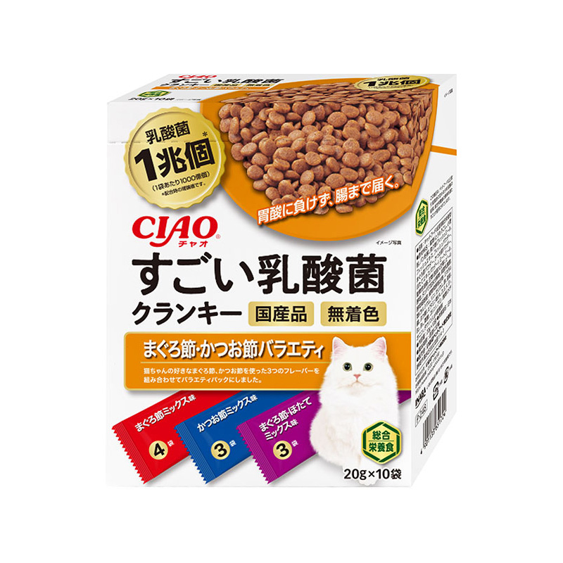 CIAO すごい乳酸菌クランキーBOX まぐろ節・かつお節バラエティ 20g×10袋 ラブリー・ペット商事 株式会社 問屋・仕入れ・卸・卸売の専門【仕入れならNETSEA】