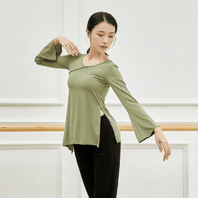 ベリーダンス バレェ ヨガ ダンスウエア プルオーバー 秋冬 スリットシャツ トップス 練習服 S-4XL | 卸売・ 問屋・仕入れの専門サイト【NETSEA】