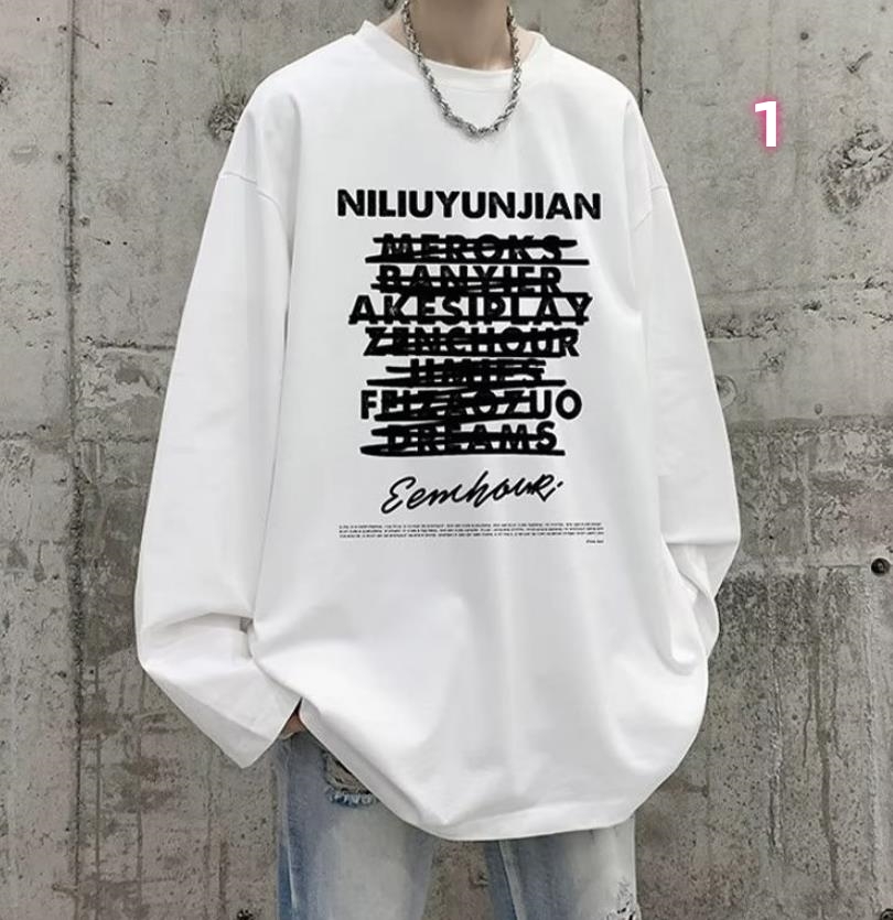 2024春秋新作 メンズ 男 カジュアル トップス 長袖 丸首 プリント Tシャツ インナー M-5XL | 卸売・ 問屋・仕入れの専門サイト【NETSEA】