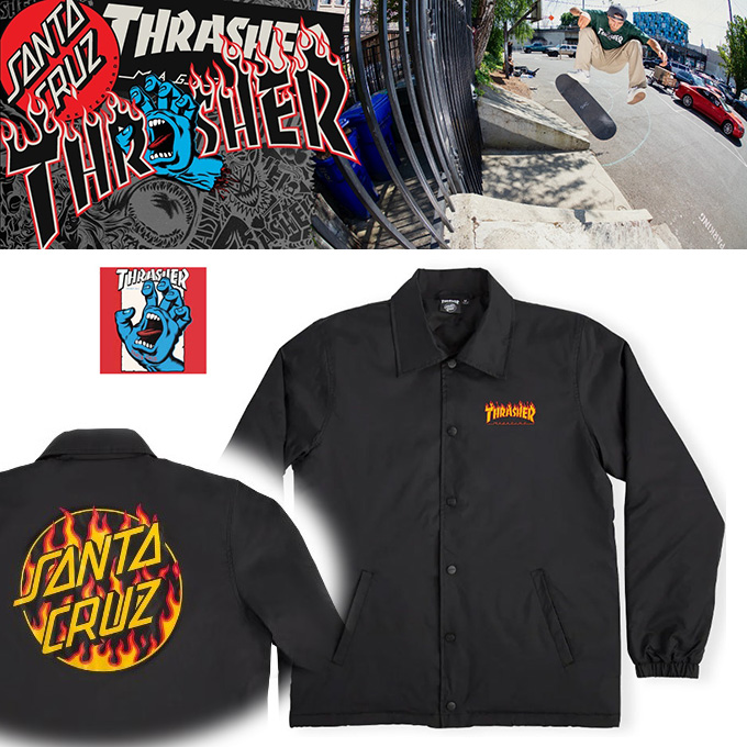SANTA CRUZ×THRASHER FLAME DOT L/S COACH JACKET 21304 | 卸売・ 問屋・仕入れの専門サイト【NETSEA】