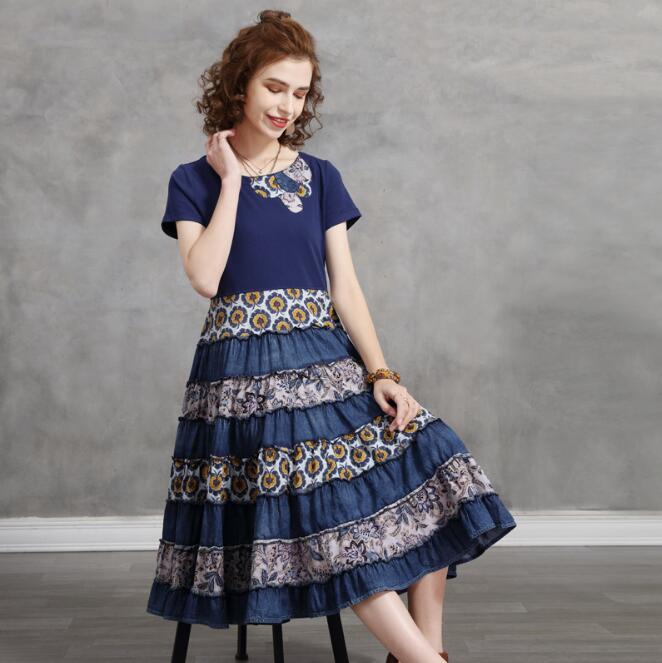 ★半袖ドレス★ ゆったり カジュアルウェア 2021年春夏新作 サーキュラースカート 膝丈スカート CONFOR | 卸売・ 問屋・仕入れの専門サイト【NETSEA】