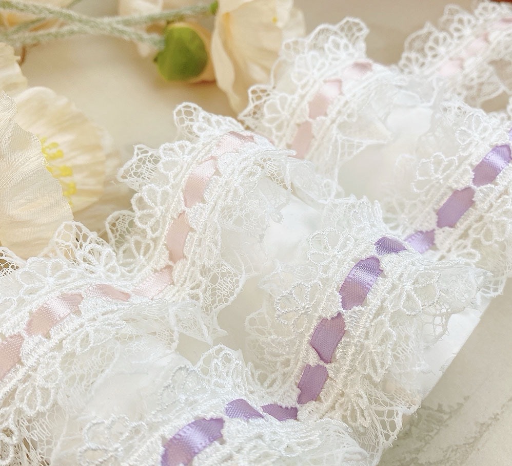 レースシフォン 生地 飾りハンドメイド 裁縫素材 リボン手芸材料 DIY素材 幅3.8cm | 卸売・ 問屋・仕入れの専門サイト【NETSEA】