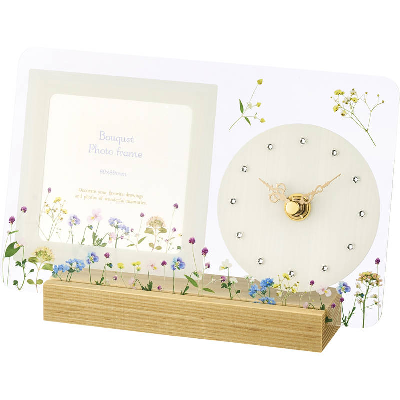 マグ フォトフレームクロック フラワー T-770 WH-Z（ネットでの再販売は不可） 株式会社 白菊 | 卸売・ 問屋・仕入れの専門サイト【NETSEA】