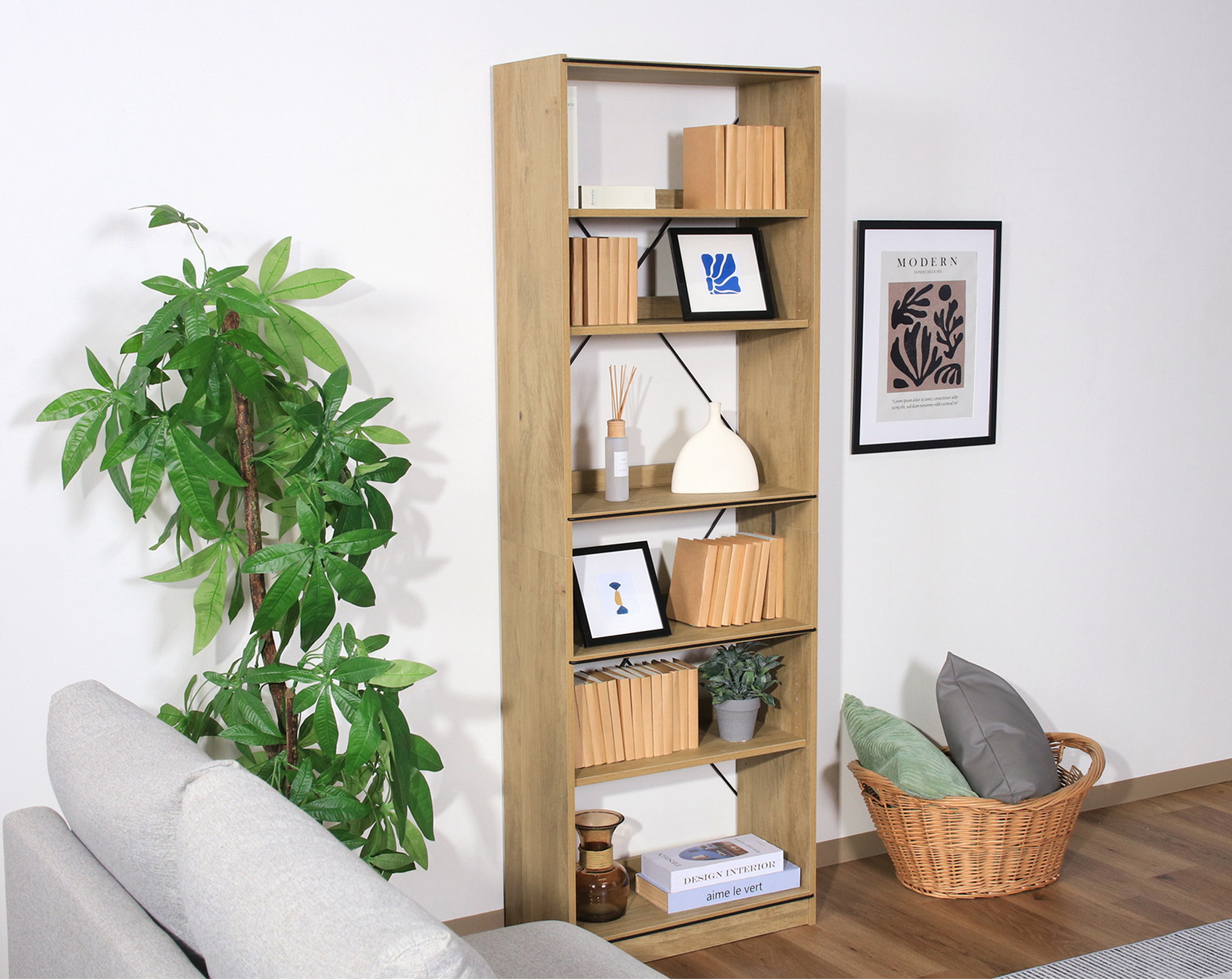 EZBOオープンラック6段 オークナチュラル | 卸売・ 問屋・仕入れの専門サイト【NETSEA】