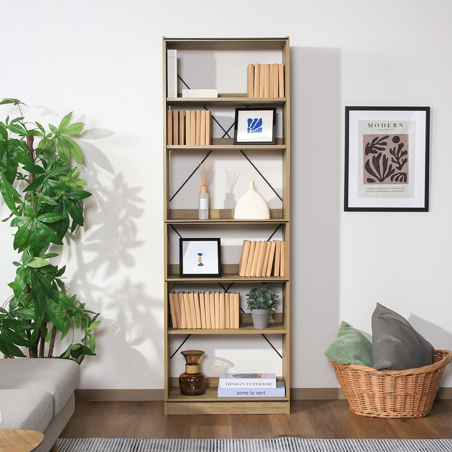 EZBOオープンラック6段 オークナチュラル | 卸売・ 問屋・仕入れの専門サイト【NETSEA】