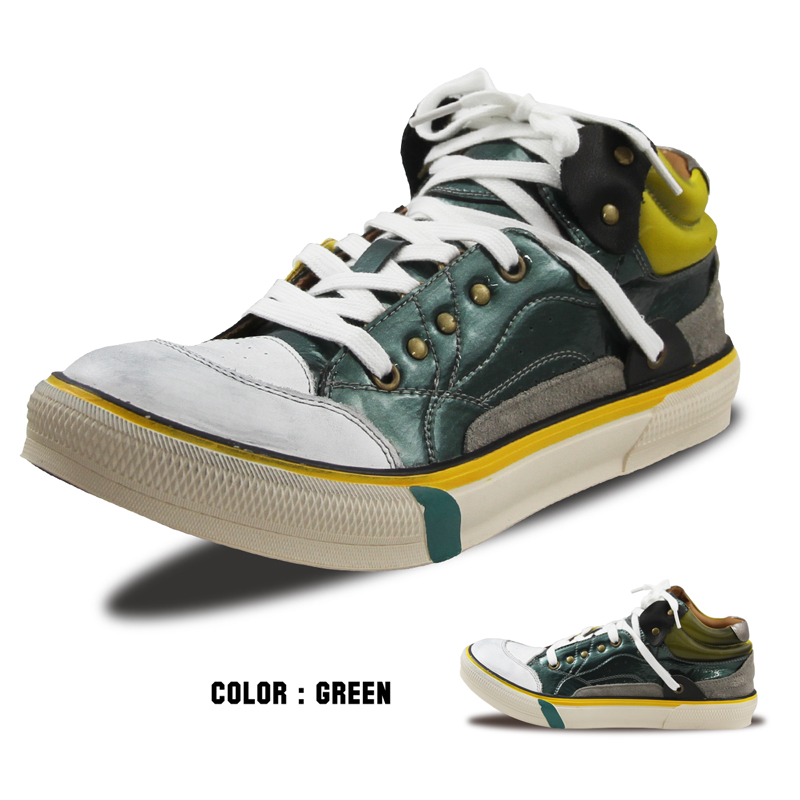 エナメルカジュアルスニーカー ユーズド加工 GR-7003 株式会社 エムディ企画 問屋・仕入れ・卸・卸売の専門【仕入れならNETSEA】