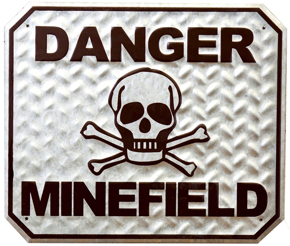 GB76906 Embossed Tin Plaque DANGER MINEFIELD | 卸売・ 問屋・仕入れの専門サイト【NETSEA】