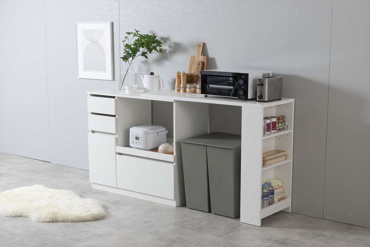 【幅100?154cm】Cyrus 伸縮スライド台付きキッチンカウンター 株式会社 イーナ 問屋・仕入れ・卸・卸売の専門【仕入れならNETSEA】