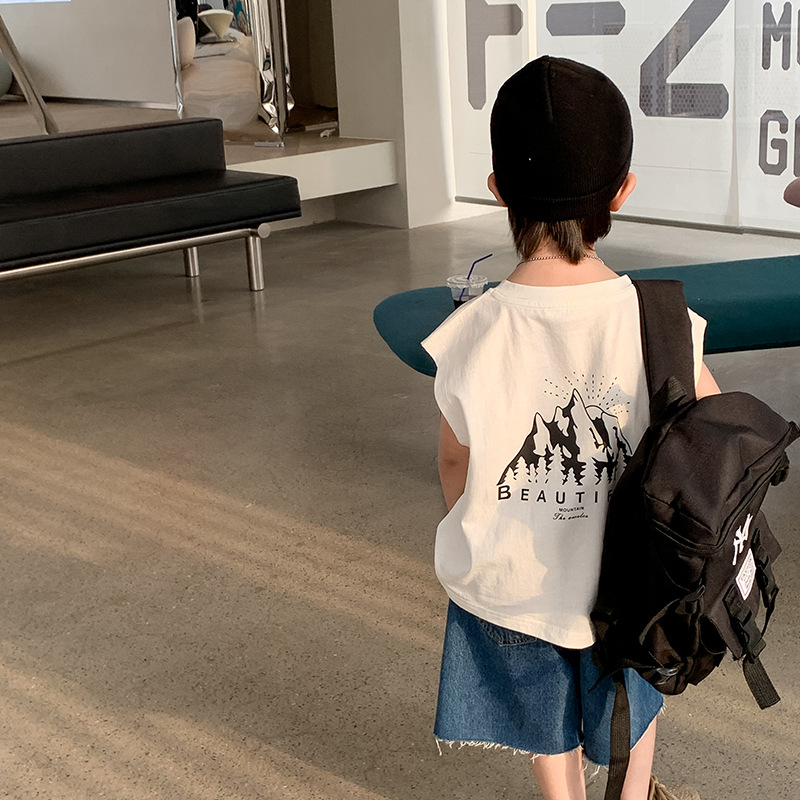 2024夏新作 ベビー服 韓国風子供服 男の子 袖なし トップス 3色90cm-150cm 個人事業主 Light of the sea 問屋・仕入れ・卸・卸売の専門【仕入れならNETSEA】