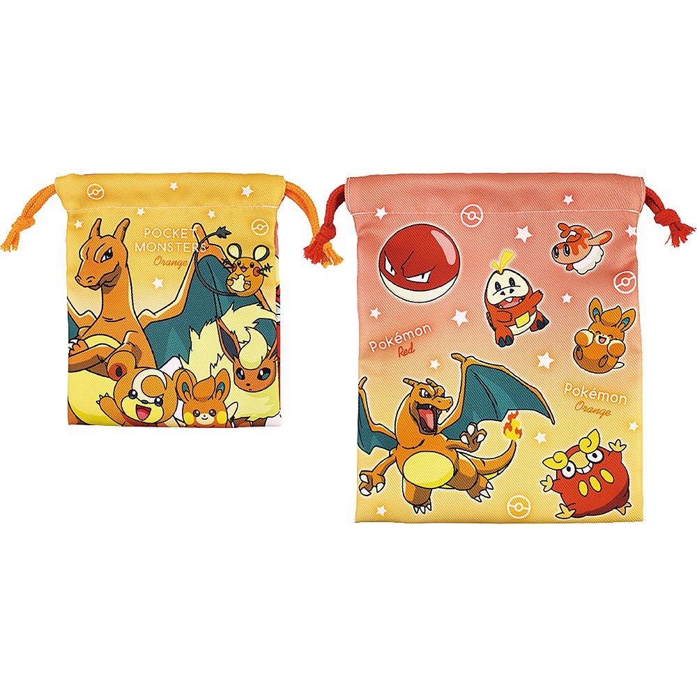 ☆PM-5530372RO ポケモン 2P巾着セット グラデーション/レッド＆オレンジ 雑貨のFULTAC（フルタック） | 卸売・ 問屋・仕入れの専門サイト【NETSEA】