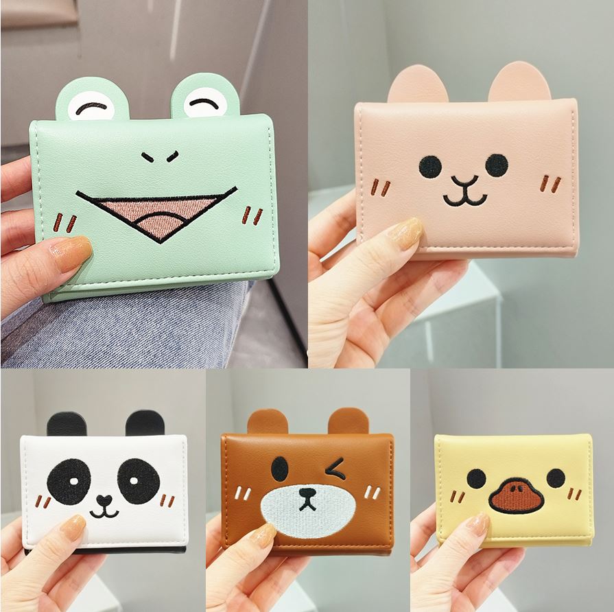 PU 三つ折り財布 かわいい パンダ うさぎ カエル財布 レディース 折りたたみ財布 金門 株式会社 問屋・仕入れ・卸・卸売の専門【仕入れならNETSEA】