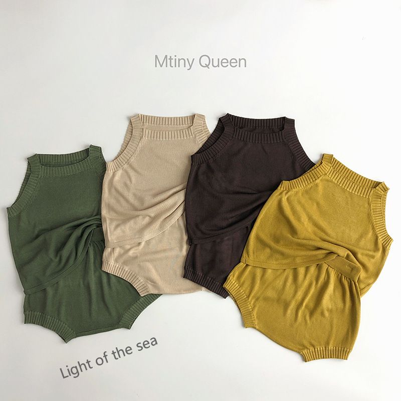 2024新作 ベビー服 子供服 男女兼用 袖なし トップス +ショートズボン 分けて販売 4色 80-130cm 個人事業主 Light of the sea 問屋・仕入れ・卸・卸売の専門 ...