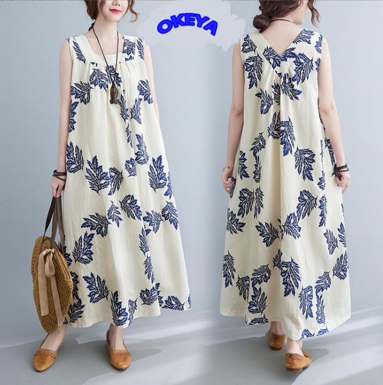 レディース服 ワンピース ロングワンピース ファション 綿麻 Aラインワンピース M#-2XL# | 卸売・ 問屋・仕入れの専門サイト【NETSEA】