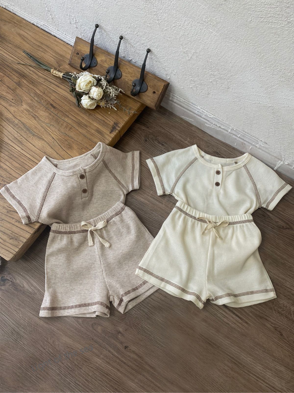 2024夏新作 ベビー服 韓国風子供服 男女兼用 半袖 トップス+ショートズボン 2点セット2色 73cm-100cm 個人事業主 Light of the sea | 卸売・ 問屋・仕入れの ...
