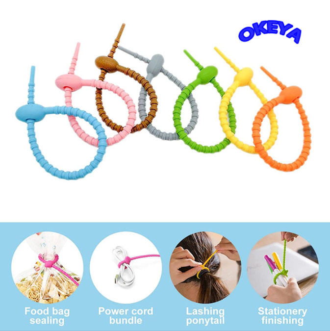 結束バンド シリコン 袋止めクリップ コード収納 バッグチャームパーツ 花 可愛い 21.5cm | 卸売・ 問屋・仕入れの専門サイト【NETSEA】